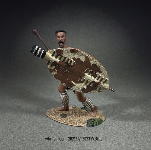 20217 - Zulu Warrior Attacking with Knobkerrie, 1879 - The History Store