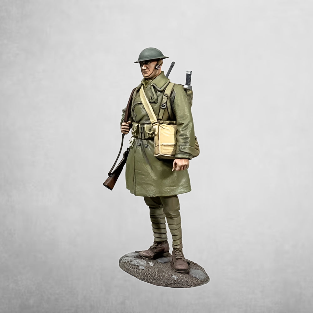 23120 - U.S. Infantry Doughboy Standing in Greatcoat, 1918 – The ...