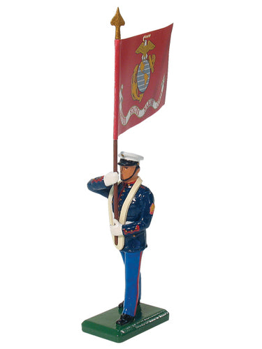 43035 - USMC Standard Bearer, USMC Flag - The History Store
