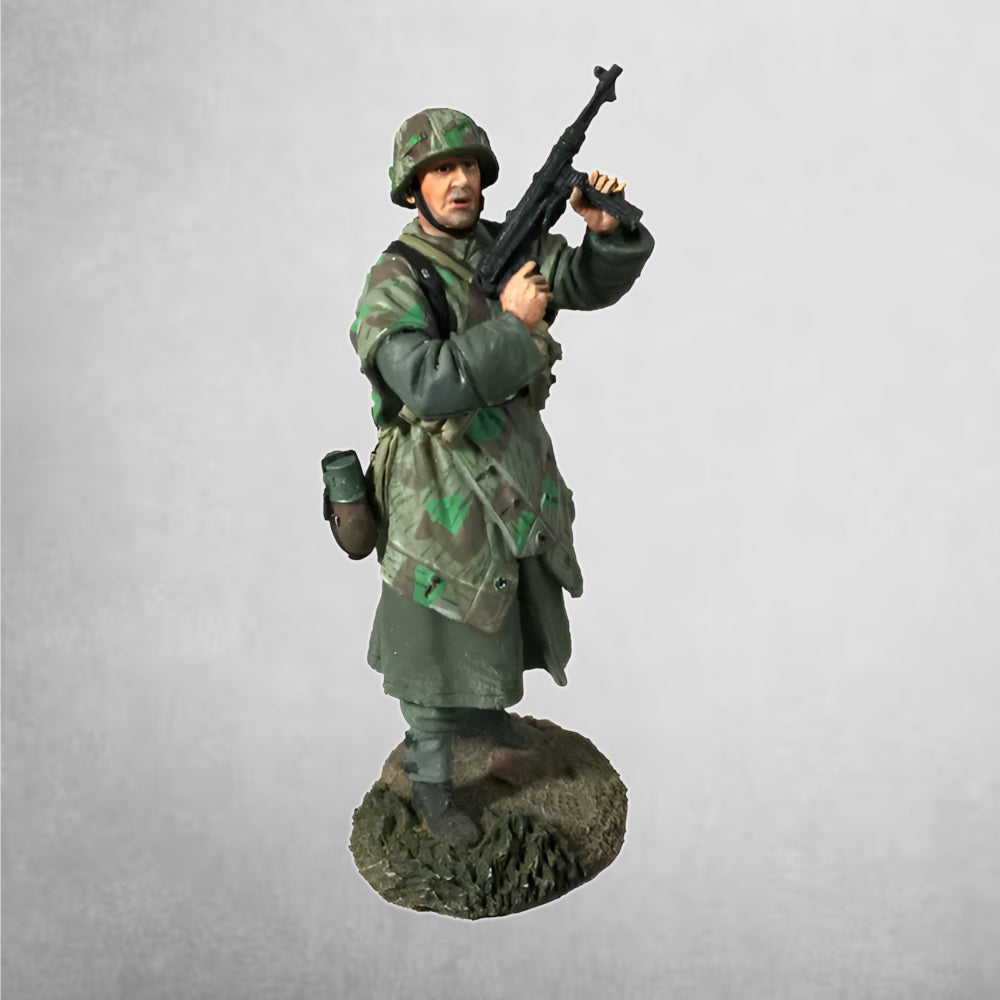 25057 - German Volksgrenadier Standing Looking Around Corner in Zeltba ...