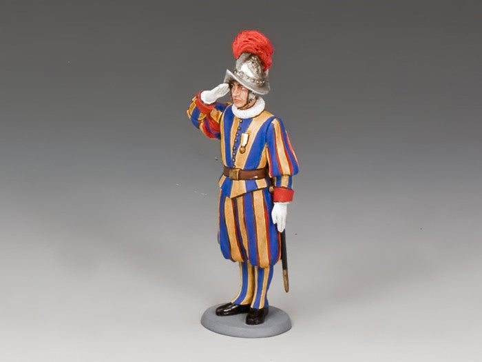 CE019 Swiss Guard Corporal Saluting - The History Store