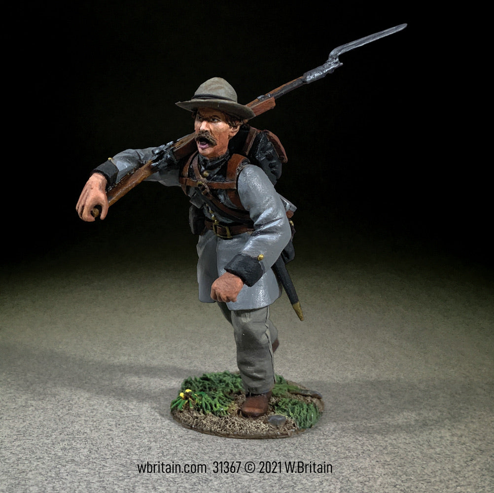 31367 Confederate Texas Brigade Infantry Charging at Right Shoulder No ...